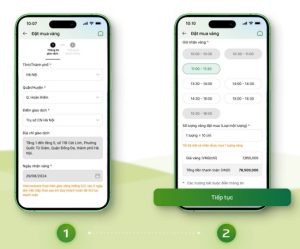 Cách đăng ký mua vàng online Vietcombank trên app VCB Digibank